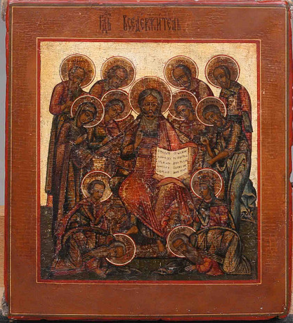 ICON, Deesis' "Prayer", 19th century Russia. Art - Paintings - Auctionet