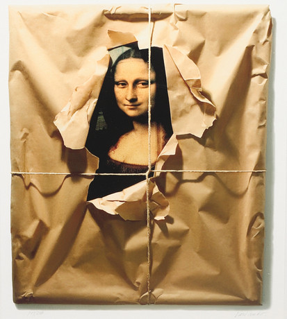 ALEXANDER VASILENKO (FÖDD 1974). "Mona Lisa wrapped in paper", giclée ...