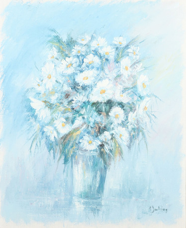 CARL JULIUS. Flower still life, ilja on canvas, signed C. Julius. Art ...