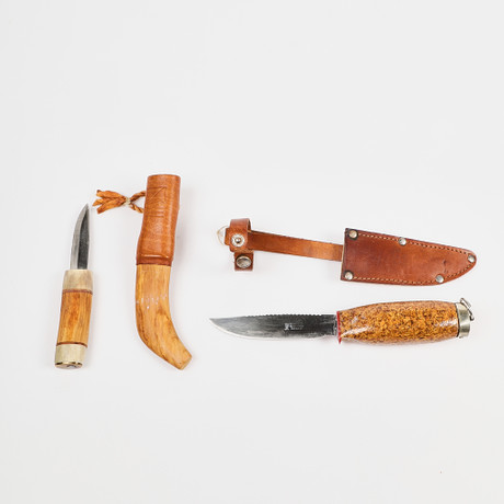 KNIVES, 2 pieces, with sheath, incl. a Sami work. Weapons & Militaria ...