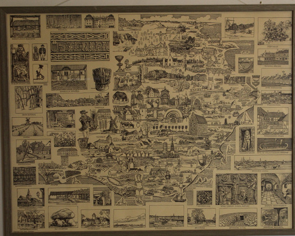 PRINT map of Österlen. Art - Engravings & Prints - Auctionet