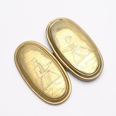 SNUFF BOX, brass, 18th/19th century. Silver & Metals - Pewter, Brass ...