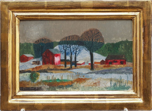 HARRY WICHMAN. Olja på pannå, signerad- 71, Vinter.. Konst - Måleri ...