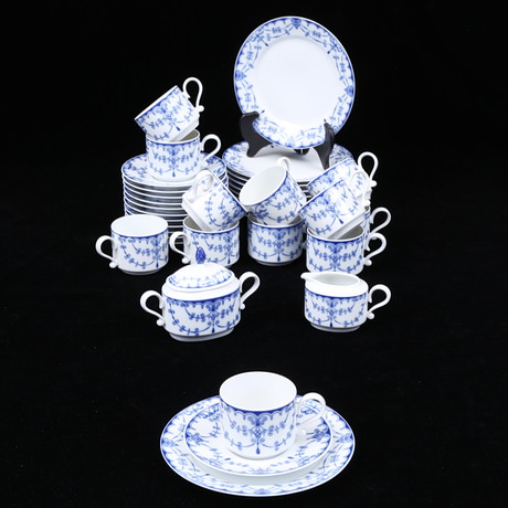 COFFEE SET, 37 pieces, porcelain, "Echt Kobalt", Heinrich, Germany ...