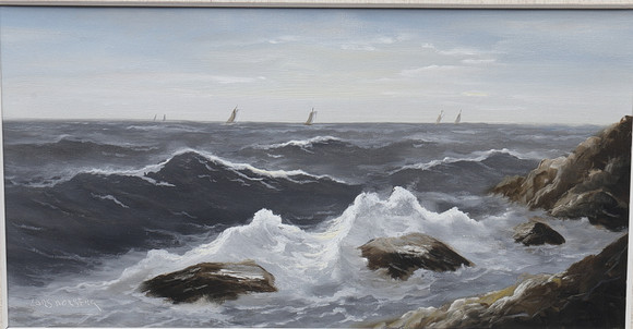 LARS NORBERG. Olja på duk, havsmotiv, signerad. Konst - Måleri - Auctionet