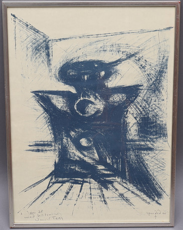 UMAR TELL. Color lithograph, composition, signed, Special ex numbered 1 ...