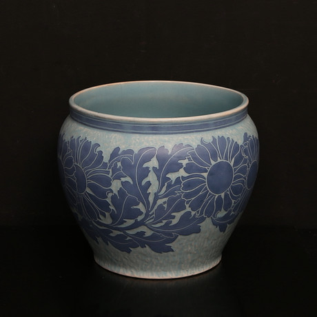 OUTER LINER, flintware, "Sgraffito", Josef Ekberg, Gustavsberg, signed ...