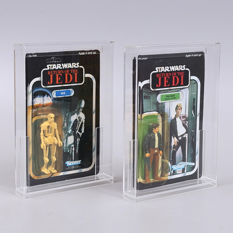 STAR WARS, Jedin paluu, hahmot, 2 kpl, 8D8 ja Han Solo, Kenner. Lelut ...