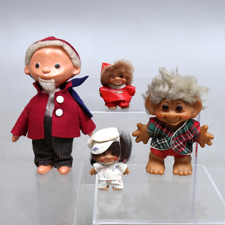 TROLL, 3 st, Thomas Dam, Danmark, samt "John Blund", 1970-tal. Leksaker ...