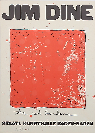 JIM DINE. Jime Dine. Color lithograph. Hand signed J Dine. Art ...