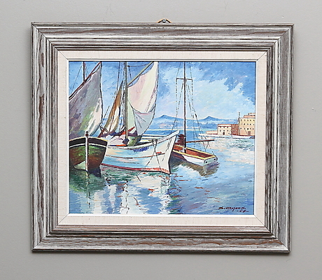 JAN SIGFRID ALFONS CARLSSON. Oil on Board. Signed and dated -58. Art ...