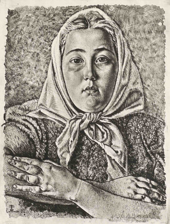 EDUARD WIIRALT. Eesti Neiu Vernis Mou 1942, offset thick, signed ...