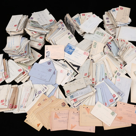 LETTERS, POSTCARDS, AMERICAN LETTERS, large A Collection of ...