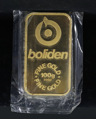 GULDTACKA, 24K guld, Boliden, Fine gold, 100 gram. Silver & Metall ...