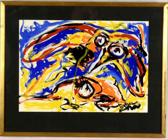 GÖRAN GIMDAL. Blandteknik. Konst - Måleri - Auctionet