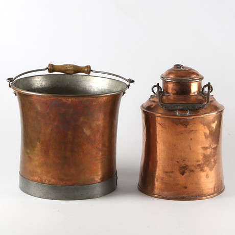 BUCKET and PICKER, copper, 19th century. Silver & Metals - Pewter ...