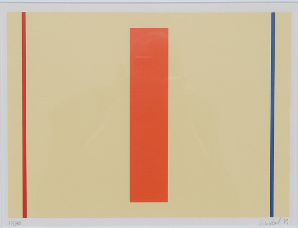 GÖRAN GIMDAL. serigrafía, composición, firmada Gimdal, fechada -79 ...