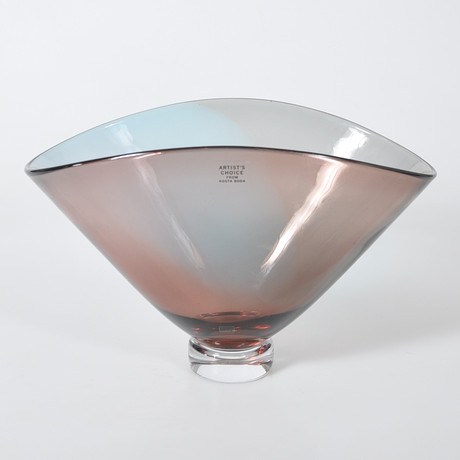 KJELL ENGMAN. Praktskål, polykrom glasmassa och klarglas, Kosta Boda ...