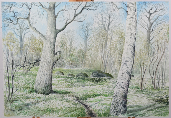 INGVAR ANDERSSON. Forest glade. Watercolor. Art - Paintings - Auctionet