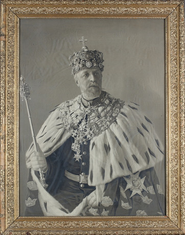 KING PORTRAIT, King Oscar II, reproduction, first half of the 20th ...