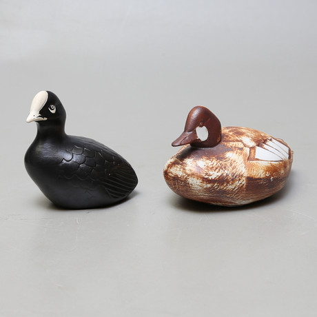PAUL HOFF. figurine, ceramics, knipa o coot, labelled, Gustavsberg ...