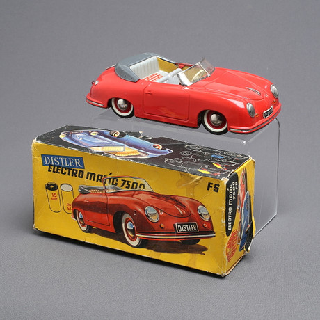 DISTLER PORSCHE Electromatic 7500, red plate, battery, Western Germany ...