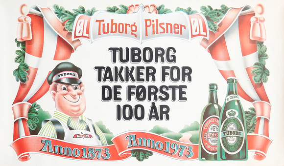 POSTER, "Tuborg pilsner 100 years, 1873-1973". Art - Other - Auctionet