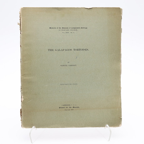 HERPETOLOGY. SAMUEL GARMAN ON THE GALAPAGOS TORTOISES WITH PLATES ...