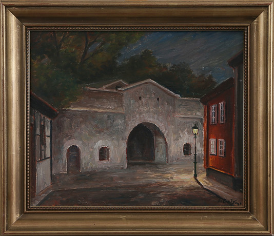 LAGE CARLSSON. OIL on Board, Västerport, Kalmar, signed, 1900s. Art ...