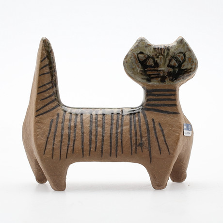 LISA LARSON. Figurine, stoneware, "Cat", from the series "Lilla Zoo ...