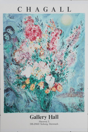 EXHIBITION POSTER, Marc Chagall, Gallery Hall, Denmark. Art ...