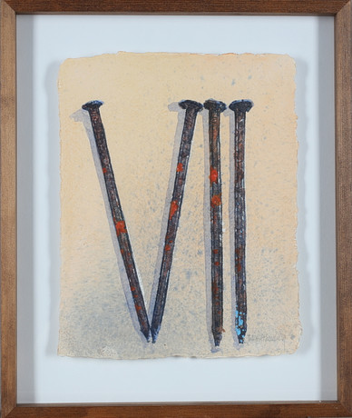 JOHAN THUNBERG. Rostiga spikar, akvarell, signerad. Konst - Måleri ...