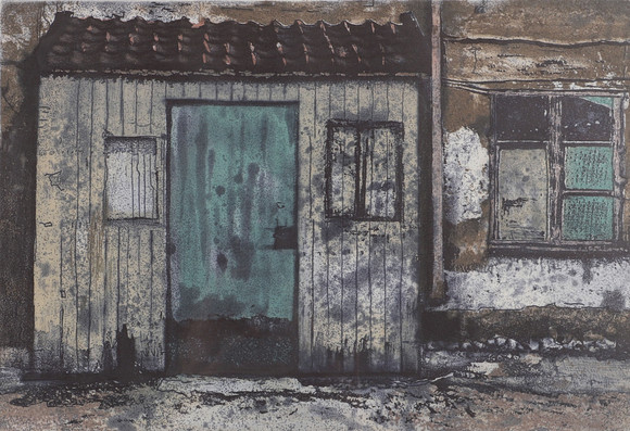 JOSEF SCHIBLI. "Backyard IV", etching, signed. Art - Engravings ...