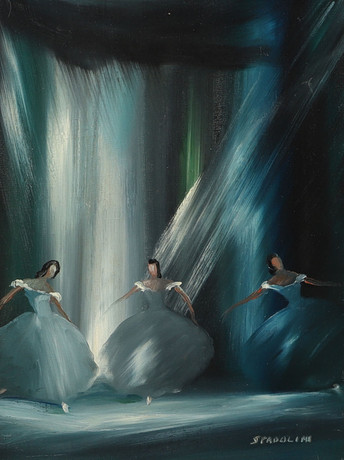 ALBERTO SPADOLINI. Ballet, oil on canvas, signed Spadolini. Art ...