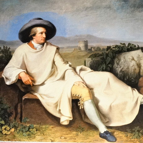 JOHANN HEINRICH WILHELM TISCHBEIN. Goethe i Campagna, offsettryck ...