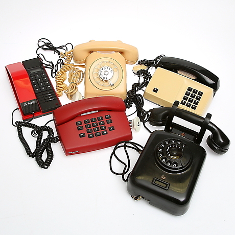 TELEFONER, 5 st, 1900-talets andra halva. Övrigt - Övrigt - Auctionet