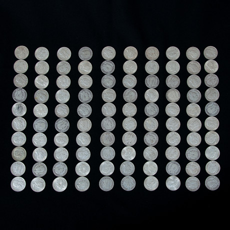 Gustaf V, 2kr, 100 st, 80% silver. Mynt, Medaljer & Frimärken - Mynt ...