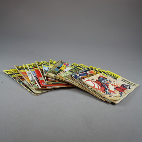 SERIETIDNINGAR 21 stycken blandat 1950/60-tal. Böcker, Kartor ...