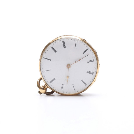 POCKET WATCH, gold 18K, total weight approx. 32.4 grams. Clocks ...