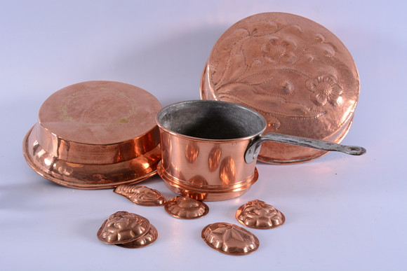 COPPER OBJECTS, 10 parts, 20th century. Silver & Metals - Pewter, Brass ...