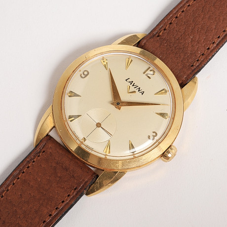 LAVINA, wristwatch, 18k gold, 1950s/60s, manual. Clocks & Watches ...
