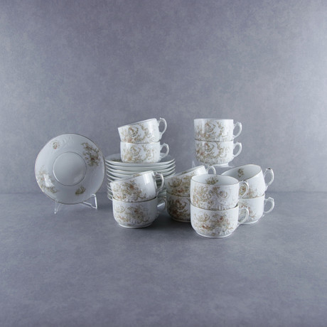 TEA SET PARTS, 24 pieces, "Narcisse", Elbogen, Germany. Ceramics ...