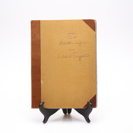 ALBERT ENGSTRÖM. Mapp med 10 litografier, "Tio teckningar av Albert ...