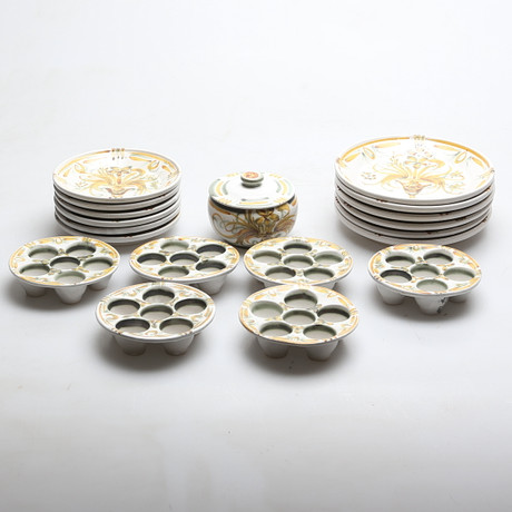 SNAIL SET, 19 pieces, earthenware, circa 1970. Ceramics & Porcelain ...