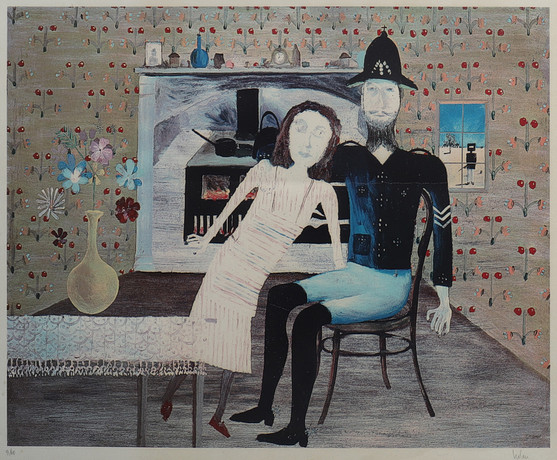 SIDNEY NOLAN. "Constable Fitzpatrick and Kate Kelly". Konst - Grafik ...