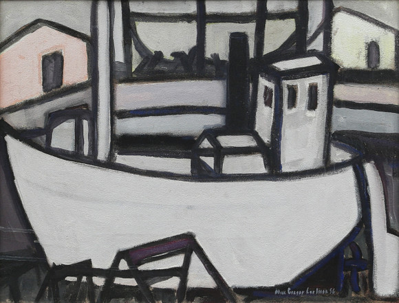 MAX GREGOR CARLSSON. Fiskebåt, pastell, signerad. Konst - Måleri ...