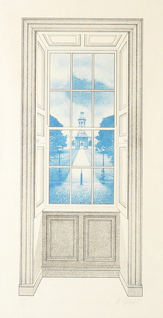 ROBERT BALLAGH (1943- ). "View towards the Campinile Trinity College ...