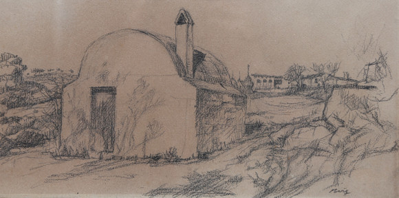 PAU ROIG. Rural view. Art - Drawings - Auctionet