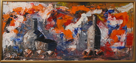 STIG NORDLINDER. Composition, oil on canvas. Art - Paintings - Auctionet