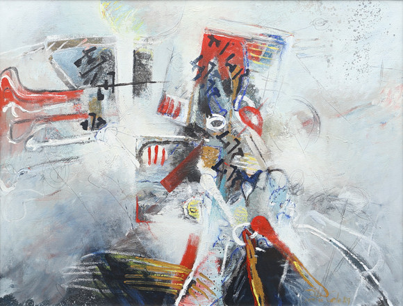 PONTUS CARLE (SVERIGE, FÖDD 1955). "Manuscript", oil on canvas, signed ...